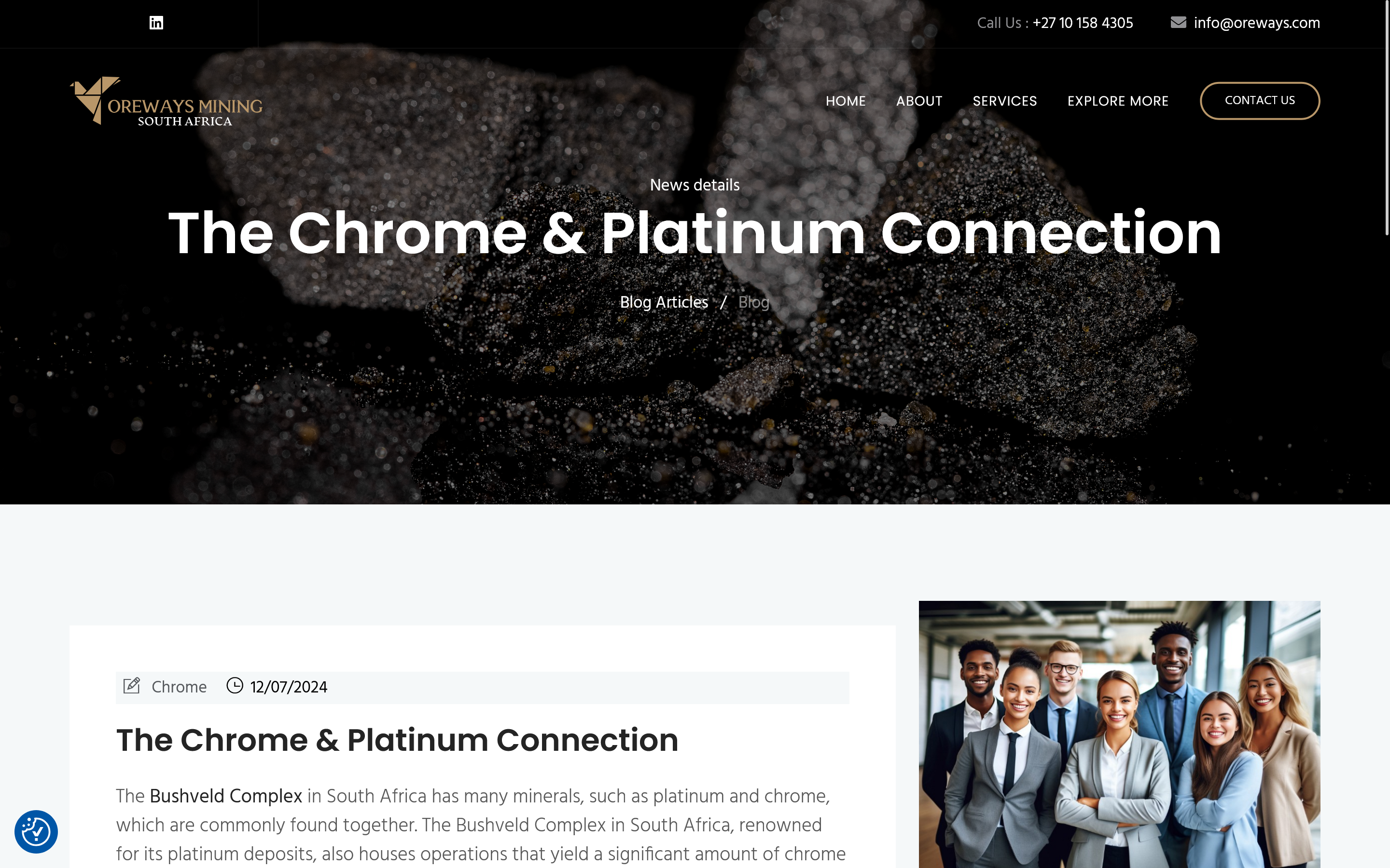 The Chrome & Platinum Connection | Oreways Mining South Africa